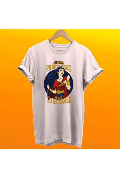 Remonz Wonder Woman Baskılı %100 Pamuk Oversize T-Shirt