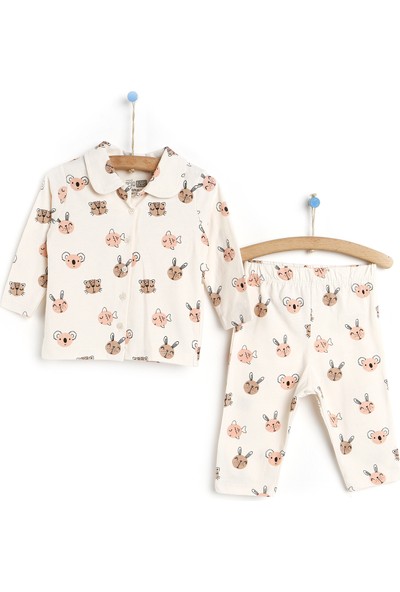 Hello Baby Basic Kız Bebek Gömlek Yaka Pijama Takımı