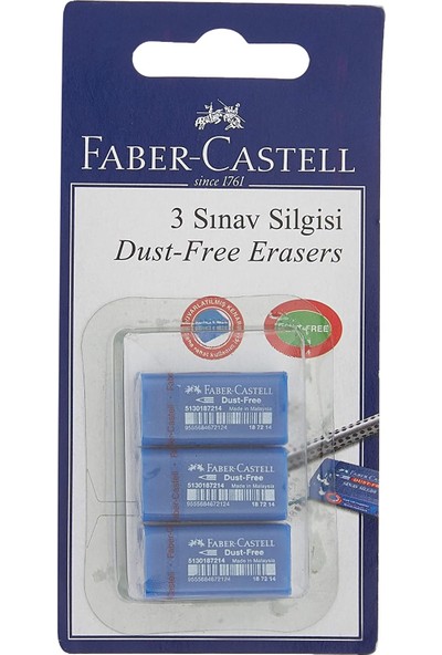 Faber-Castell Blister 48 Sınav Silgisi 3'lü Faber-Castell Blister 48 Sınav Silgisi 3'lü