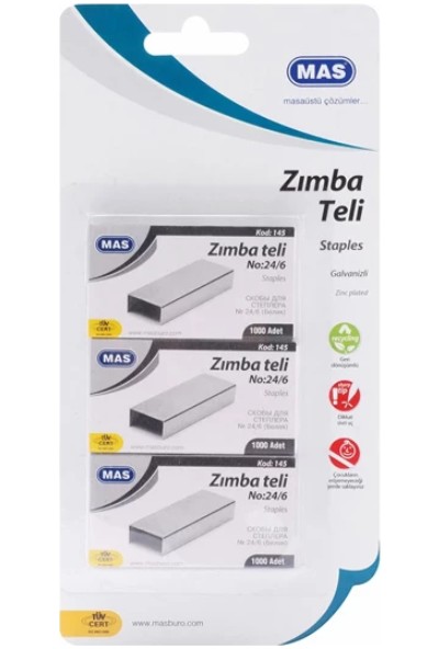 Mas 146 Zımba Teli No:24/6 3'lü Kutu