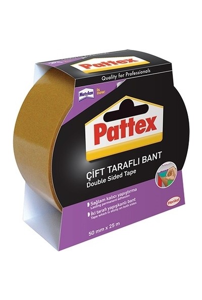 Pattex Çift Taraflı Bant 50 mm x 25 M Pattex Çift Taraflı Bant 50 mm x 25 M