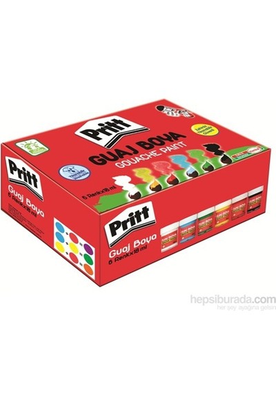 Pritt Guaj Boya 6 Renk - 18 ml Pritt Guaj Boya 6 Renk - 18 ml