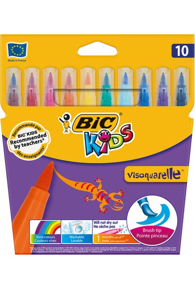 Bic Fırça Uçlu Keçeli Boya Kalemi 10'lu