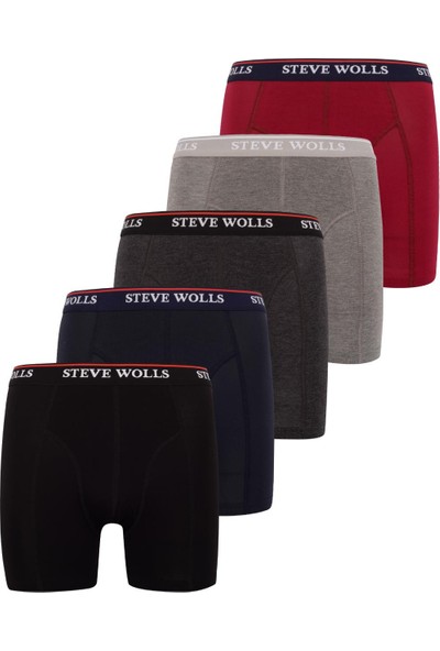 Steve Wolls Erkek Karışık Renk Bambu 5'li Boxer Set Steve Wolls Erkek Karışık Renk Bambu 5'li Boxer Set