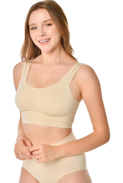 Steve Wolls Kadın Bej Kalın Askılı Pedli Büstiyer Steve Wolls Kadın Bej Kalın Askılı Pedli Büstiyer