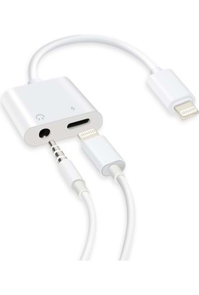 UltraTekno iPhone Kulaklık & Şarj Çoklayıcı 7 8 x Xs Xr 11 12 13 Pro 2in1 MH030