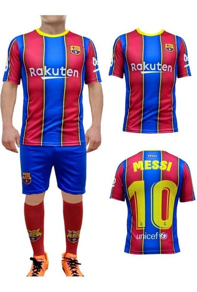 Liggo Barcelona Messi Çocuk Forma Takımı Forma Şort Çorap Hediyeli Liggo Barcelona Messi Çocuk Forma Takımı Forma Şort Çorap Hediyeli