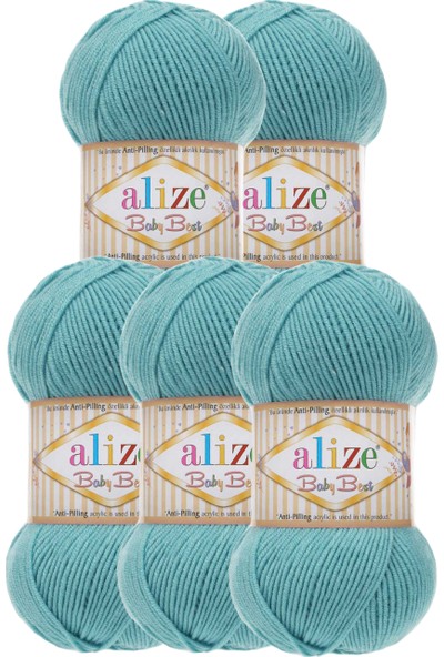 Baby Best 5 Adet Azur Rengi Örgü Ipi Renk Kodu: 164 Baby Best 5 Adet Azur Rengi Örgü Ipi Renk Kodu: 164