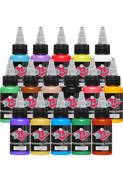 Customsproducts Dld 16 Ana Renk Dövme Mürekkebi Seti Pigment Kiti Customsproducts Dld 16 Ana Renk Dövme Mürekkebi Seti Pigment Kiti