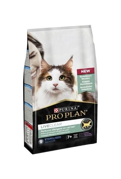 Pro Plan Liveclear Kısırlaştırılmış Yaşlı Kedi Maması Hindili 1,4 kg