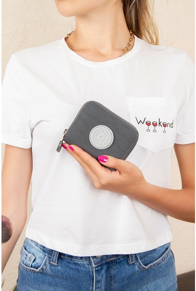 Newish Polo Gri Renk Mini Unisex Kadın/erkek Cüzdan Newish Polo Gri Renk Mini Unisex Kadın/erkek Cüzdan