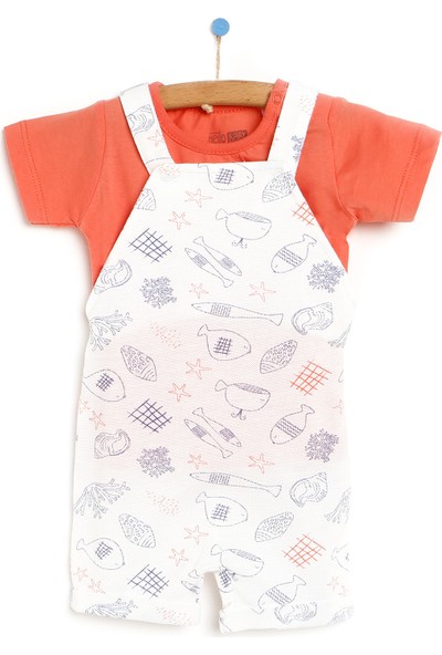 Hello Baby Love The Sea Şort Salopet-Tshirt