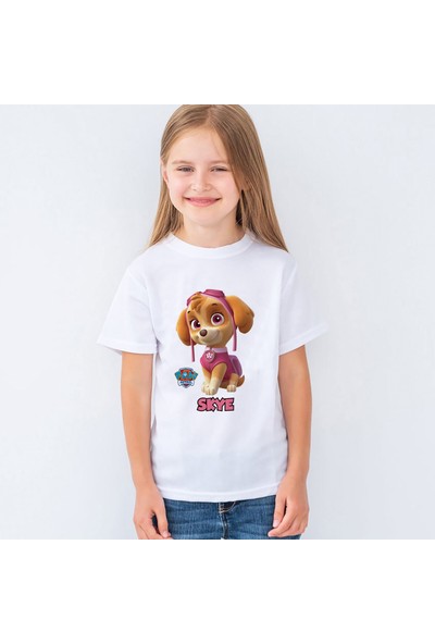Morinna Paw Patrol Skye Baskılı Çocuk Tişört T-Shirt Mr-06
