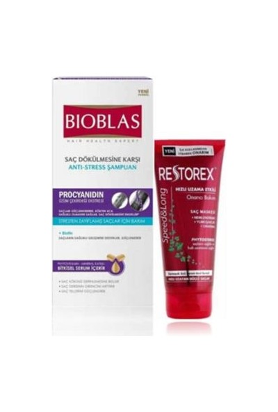 Bıoblas 360 Ml Procyanıdın (Antı Stress) Sdk Şampuan+ Restorex Saç Maskesi 200ml Bıoblas 360 Ml Procyanıdın (Antı Stress) Sdk Şampuan+ Restorex Saç Maskesi 200ml