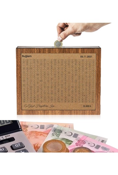 Ref Fikir Atölyesi Parabox Kumbara 10 000 Tl Kilitli Model