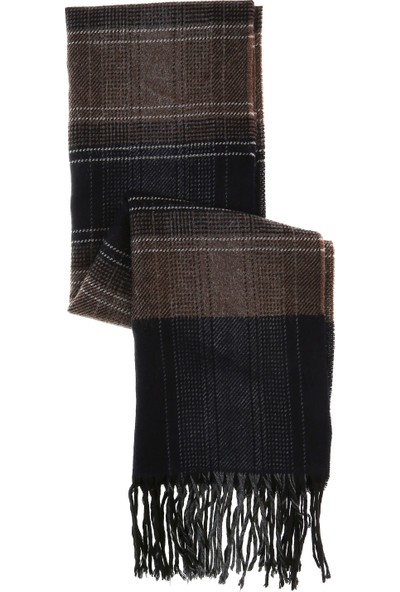 Cotton Bar Cotton Ekose Desenli Püsküllü Akrilik Lacivert Kahverengi Erkek Bar Atkı Cotton Bar Cotton Ekose Desenli Püsküllü Akrilik Lacivert Kahverengi Erkek Bar Atkı
