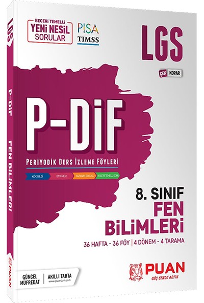 Puan Yayınları 8. Sınıf LGS Fen Bilimleri Pdif Konu Anlatım Föyleri