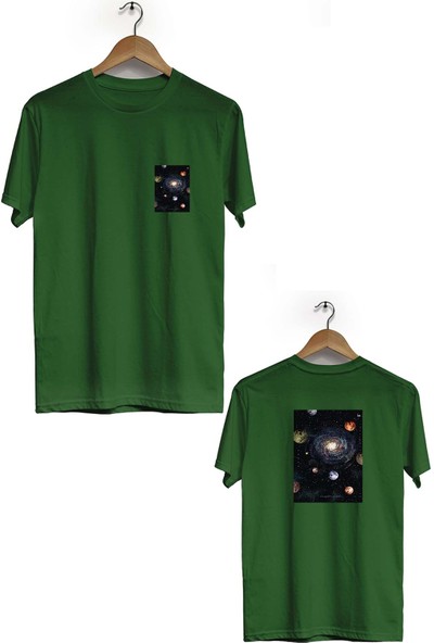 Hero Tasarım Galaksi Ön Arka Baskılı Bisiklet Yaka Kısa Kollu Tişört BLL559 Hero Tasarım Galaksi Ön Arka Baskılı Bisiklet Yaka Kısa Kollu Tişört BLL559
