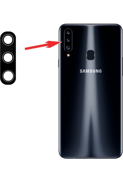 Ally Samsung Galaxy A20S SM-A207F Kamera Lens Camı Ally Samsung Galaxy A20S SM-A207F Kamera Lens Camı