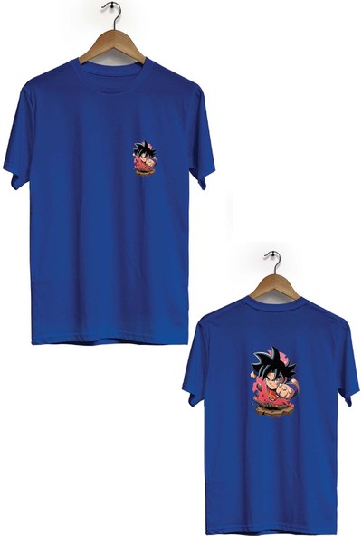 Hero Tasarım Anime Ön Arka Baskılı Bisiklet Yaka Kısa Kollu Tişört BLL3353 Hero Tasarım Anime Ön Arka Baskılı Bisiklet Yaka Kısa Kollu Tişört BLL3353