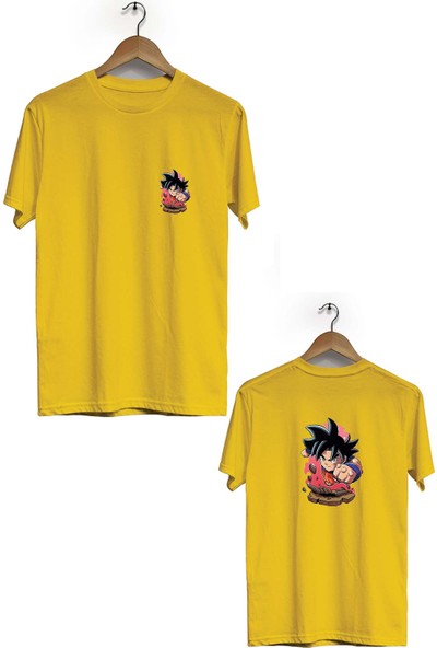 Hero Tasarım Anime Ön Arka Baskılı Bisiklet Yaka Kısa Kollu Tişört BLL3353 Hero Tasarım Anime Ön Arka Baskılı Bisiklet Yaka Kısa Kollu Tişört BLL3353