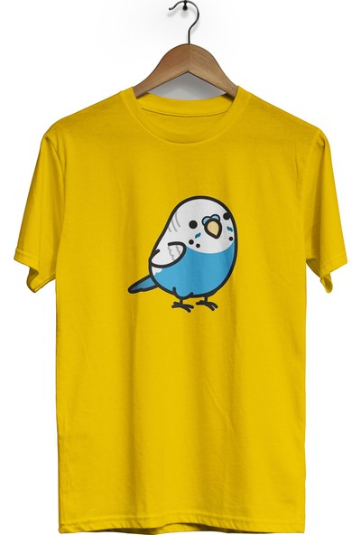 Muhabbet Kuşu Bisiklet Yaka Kısa Kollu Tişört BLL2328