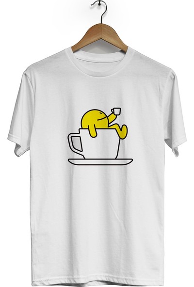 Hero Tasarım Emoji Bisiklet Yaka Kısa Kollu Tişört BLL2424