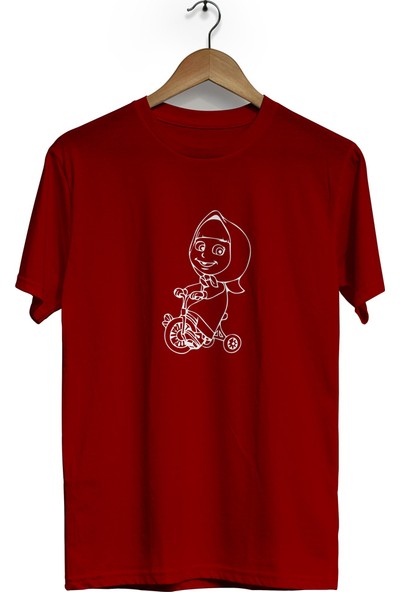 Hero Tasarım Maşa Bisiklet Yaka Kısa Kollu Tişört BLL3319
