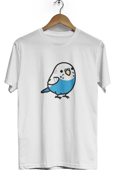 Muhabbet Kuşu Bisiklet Yaka Kısa Kollu Tişört BLL2328