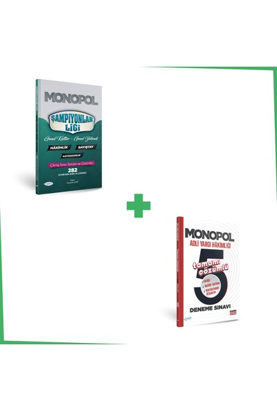 Monopol Yayınları Şampiyonlar Ligi Genel Kültür-Genel Yetenek Çıkmış Sorular ve 2021 Adli Yargı Hâkimliği Çözümlü 5 Deneme Sınavı Monopol Yayınları Şampiyonlar Ligi Genel Kültür-Genel Yetenek Çıkmış Sorular ve 2021 Adli Yargı Hâkimliği Çözümlü 5 Deneme Sınavı