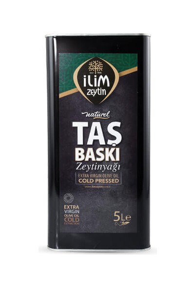 İlim Zeytincilik Taş Baskı Zeytinyağı Teneke 5 lt İlim Zeytincilik Taş Baskı Zeytinyağı Teneke 5 lt