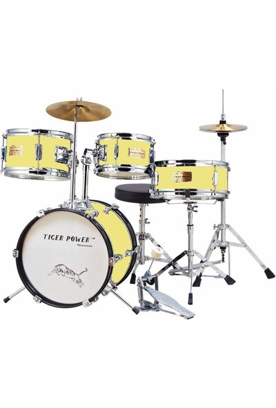 Tiger Power Açık Sarı Çocuk Davulu JR40LYC Tiger Power Açık Sarı Çocuk Davulu JR40LYC