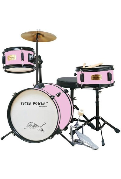 Tiger Power Pembe Çocuk Davulu JR30MPKB Tiger Power Pembe Çocuk Davulu JR30MPKB