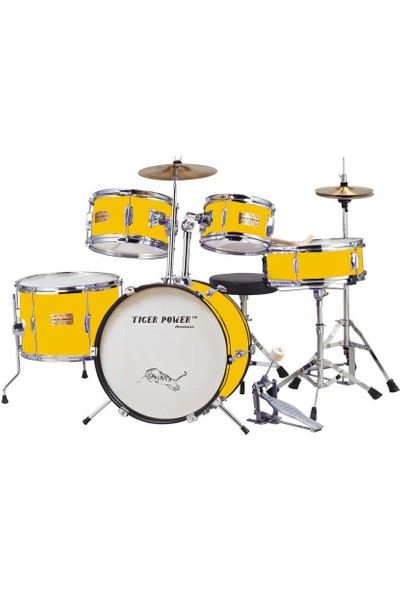 Tiger Power Sarı Çocuk Davulu JR50BYWC