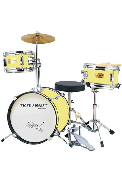 Tiger Power Açık Sarı Çocuk Davulu JR30DLYC Tiger Power Açık Sarı Çocuk Davulu JR30DLYC