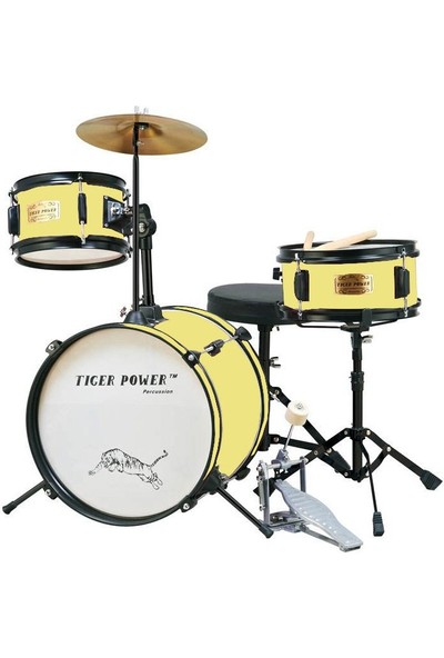 Tiger Power Açık Sarı Çocuk Davulu JR30MLYB Tiger Power Açık Sarı Çocuk Davulu JR30MLYB