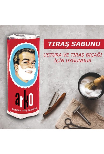 Arko 12'li Tıraş Sabunu 12X75 gr Arko 12'li Tıraş Sabunu 12X75 gr