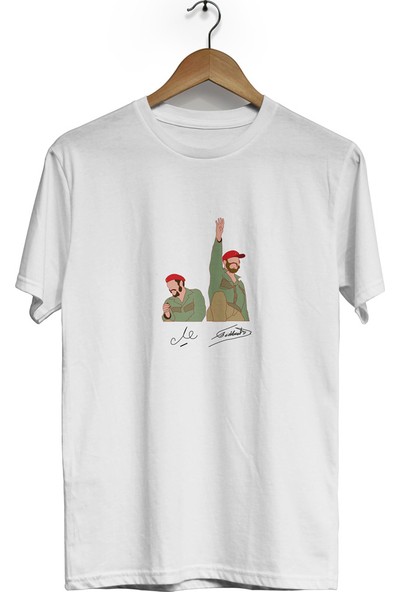 Hero Tasarım Che Guevara Bisiklet Yaka Kısa Kollu Tişört BLL1019