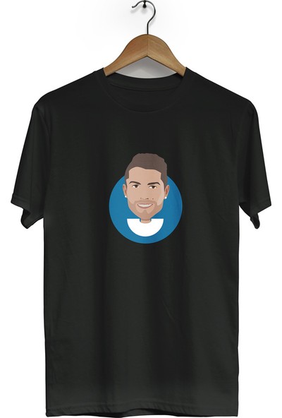 Hero Tasarım Ronaldo Bisiklet Yaka Kısa Kollu Tişört BLL1179