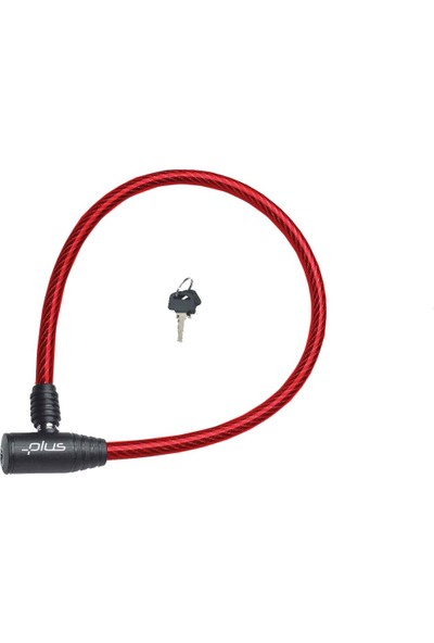 Plus Bisiklet Kilit Anahtarlı (0,8 Metre) Kırmızı Plus Bisiklet Kilit Anahtarlı (0,8 Metre) Kırmızı