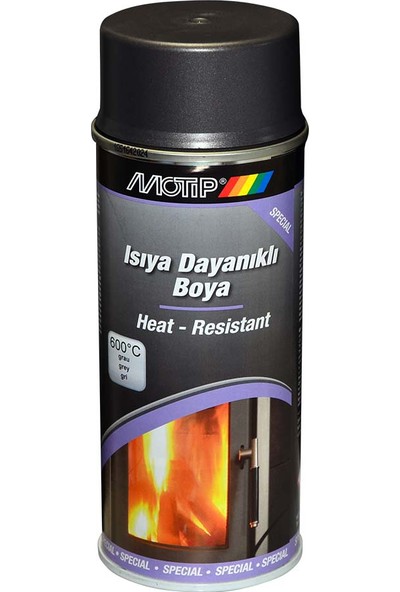 Isıya Dayanıklı Boya Gri 600C 400Ml Motip Isıya Dayanıklı Boya Gri 600C 400Ml Motip
