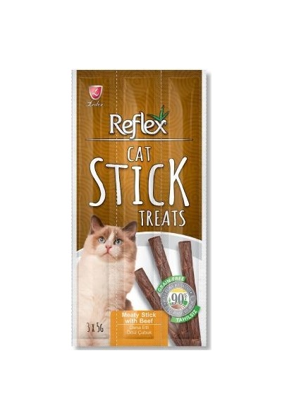 Reflex Biftekli Kedi Ödül Çubuğu 5 Gr 3 Adet Reflex Biftekli Kedi Ödül Çubuğu 5 Gr 3 Adet