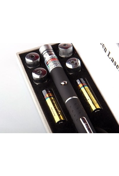 Wildlebend Yeşil Lazer Pointer 2000 mW 15 Km Etkili (5 Başlıklı) Wildlebend Yeşil Lazer Pointer 2000 mW 15 Km Etkili (5 Başlıklı)