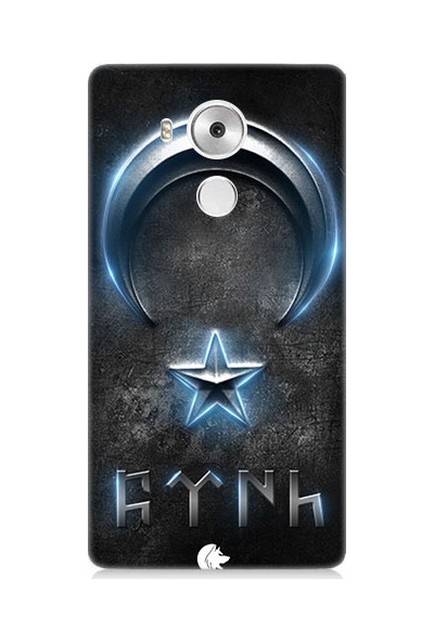 Teknomeg Huawei Mate 8 Bayrak Ve Göktürkçe Türk Desenli Silikon Kılıf