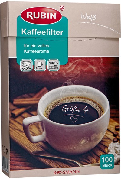 Rubin Büyük Boy Kahve Filtresi (Beyaz) Rubin Büyük Boy Kahve Filtresi (Beyaz)