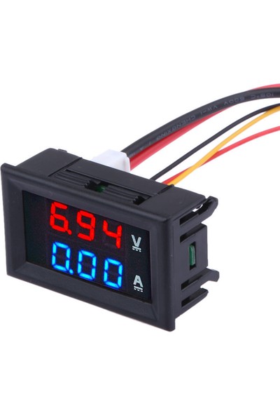 RoboKolik Mini Dc Dijital Voltmetre / Ampermetre 0-100V 10A - 2 Satır Led Ekranlı RoboKolik Mini Dc Dijital Voltmetre / Ampermetre 0-100V 10A - 2 Satır Led Ekranlı