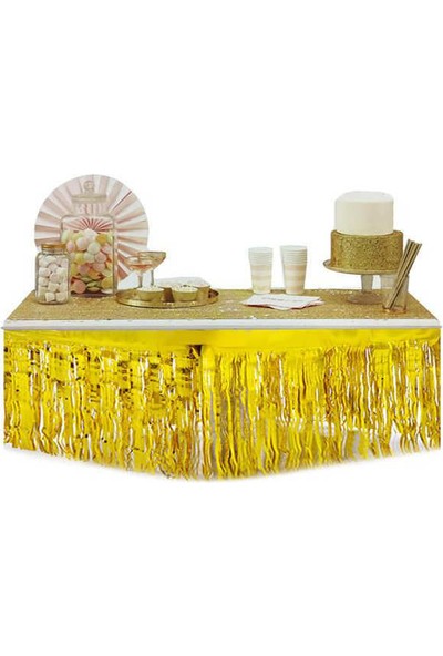 Elite TimeMasa Kenarı Eteği ve Fon Süsü Metalize Altın Elite TimeMasa Kenarı Eteği ve Fon Süsü Metalize Altın