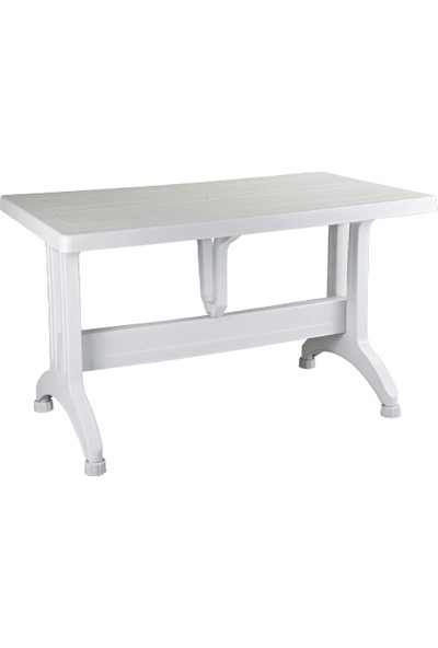 Plastico 80X140 Plastik Ayaklı Masa - Beyaz