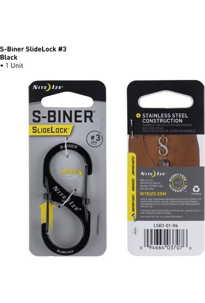 S-Biner SlideLock #3-Black Biner S-Biner SlideLock #3-Black Biner