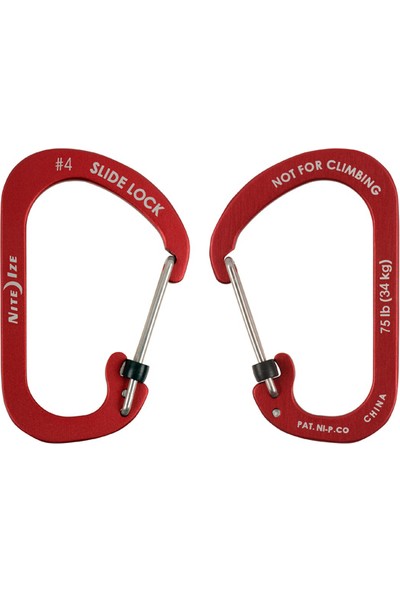 SlideLock Alüminyum Carabiner #4-Kırmızı Karabina SlideLock Alüminyum Carabiner #4-Kırmızı Karabina
